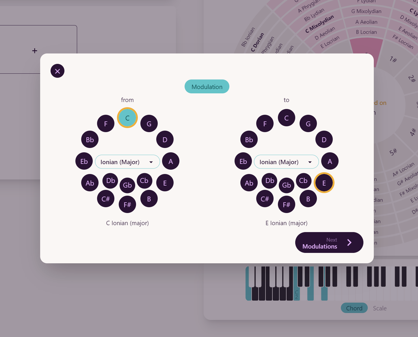 The auto modulation feature in Mindful Harmony